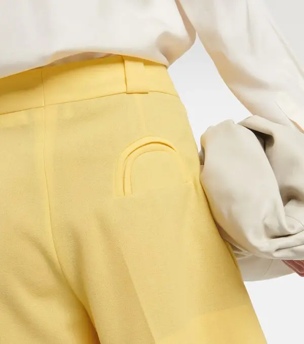 BLAZÉ MILANO Selle Virgin Wool Shorts - Yellow