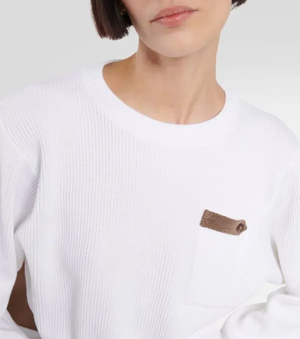 Brunello Cucinelli Cotton Cropped Sweater