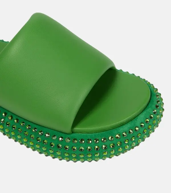 JW Anderson Embellished Leather Slides