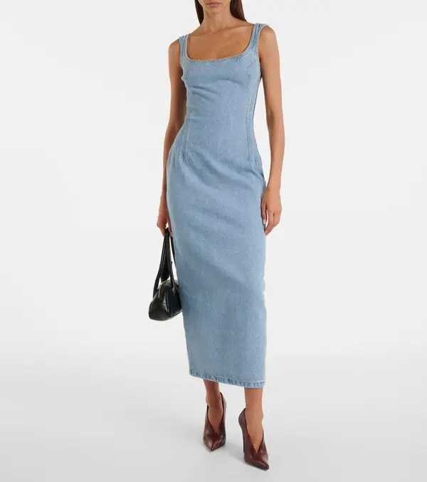 Magda Butrym Denim Midi Dress