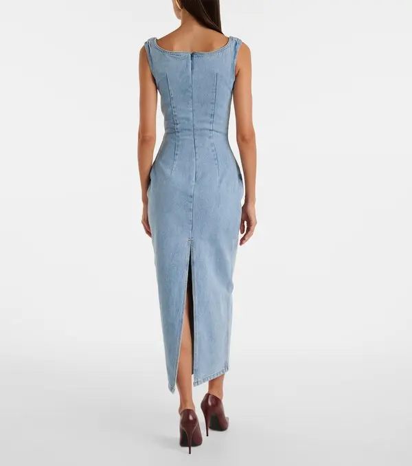 Magda Butrym Denim Midi Dress