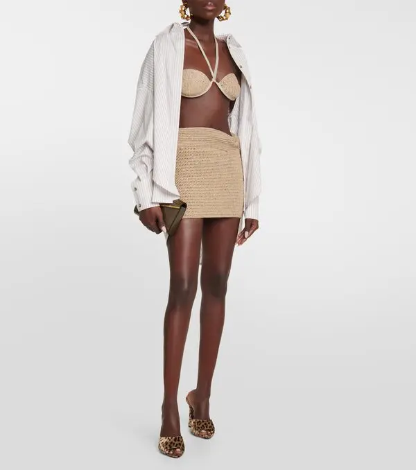 THE MANNEI Lima Crochet Silk-blend Bra Top