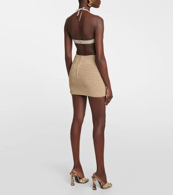 THE MANNEI Lima Crochet Silk-blend Bra Top
