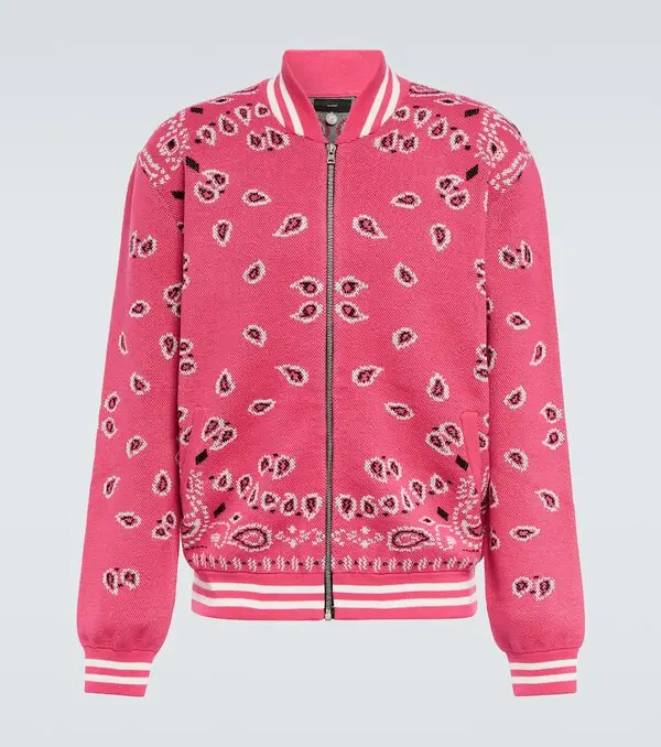 Alanui Bandana Jacquard Bomber Jacket
