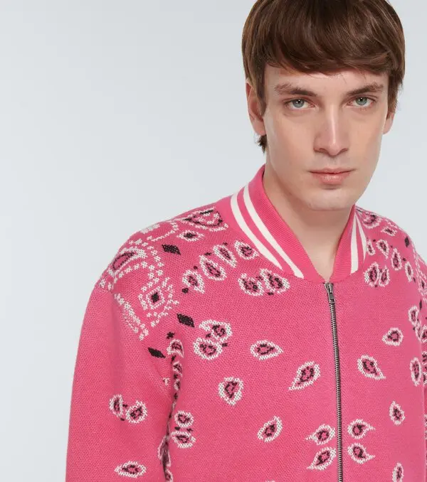 Alanui Bandana Jacquard Bomber Jacket