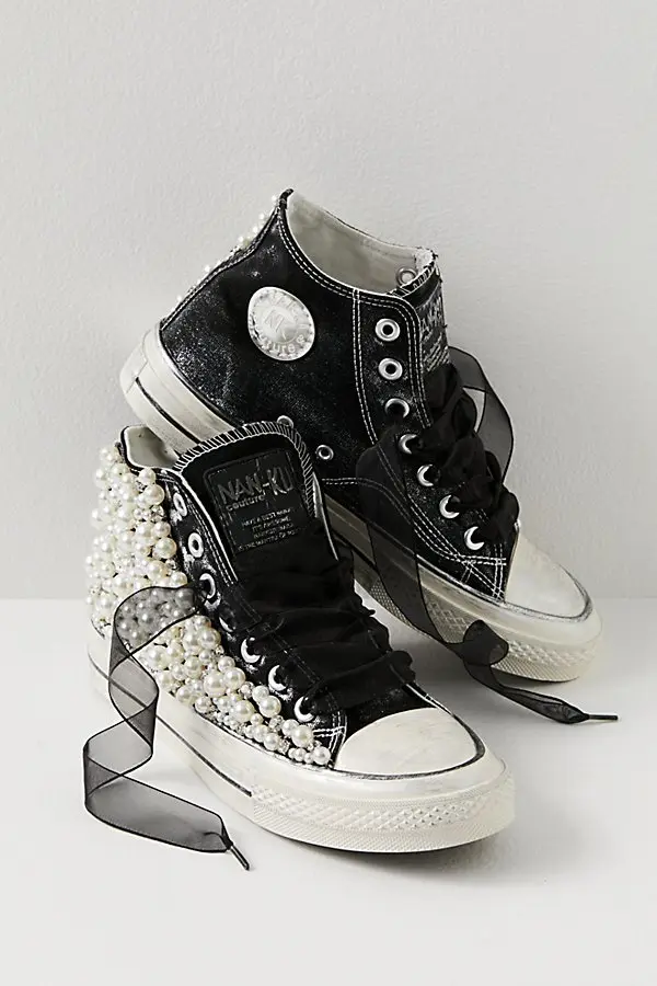 Nan-ku Pearl Crush Hi Top Sneakers