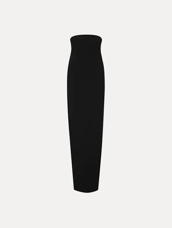 Oscar De La Renta Strapless Draped Column Gown