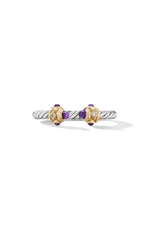 David Yurman Renaissance Sterling Silver Ring - Amethyst
