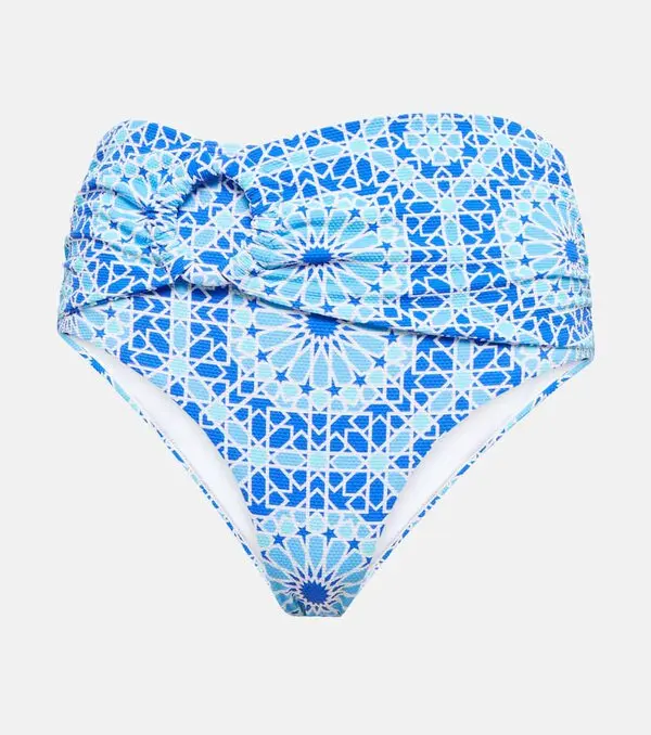 ALEXANDRA MIRO Dorit Printed Bikini Bottom - Blue