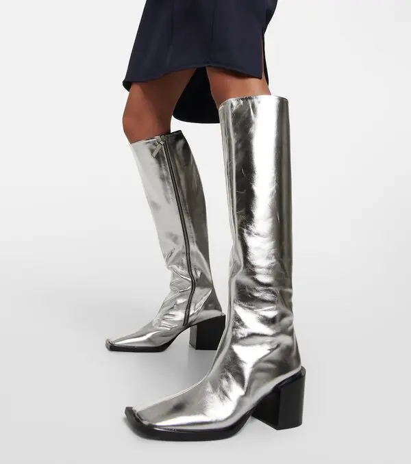 JIL SANDER Leather Knee-high Boots