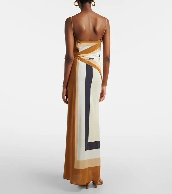 SIR. Printed Silk Maxi Dress