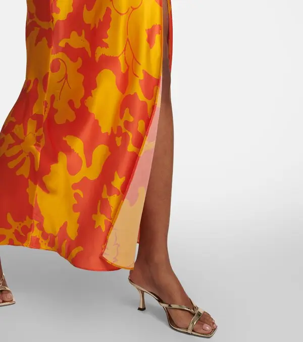Sir The Label Printed Silk Maxi Dress