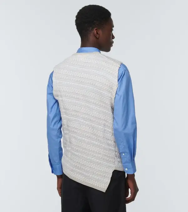 Comme Des Garçons Intarsia-knit Wool Sweater Vest