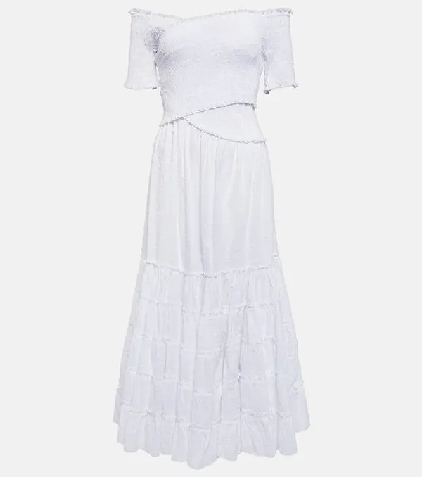 Poupette St Barth Soledad Midi Dress - White