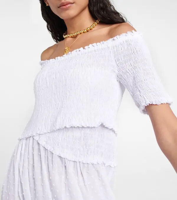 Poupette St Barth Soledad Midi Dress - White