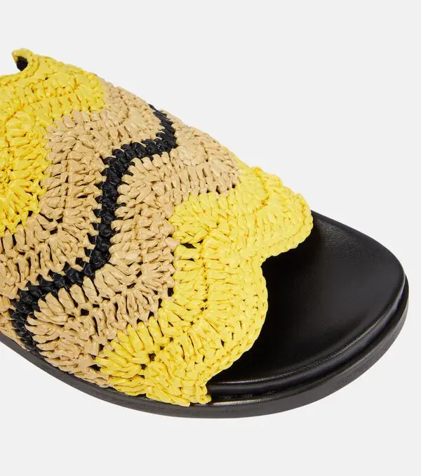 Marni X No Vacancy Inn Fussbett Raffia Slides - Beige
