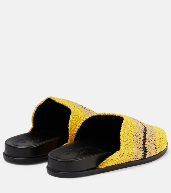 Marni X No Vacancy Inn Fussbett Raffia Slides - Beige