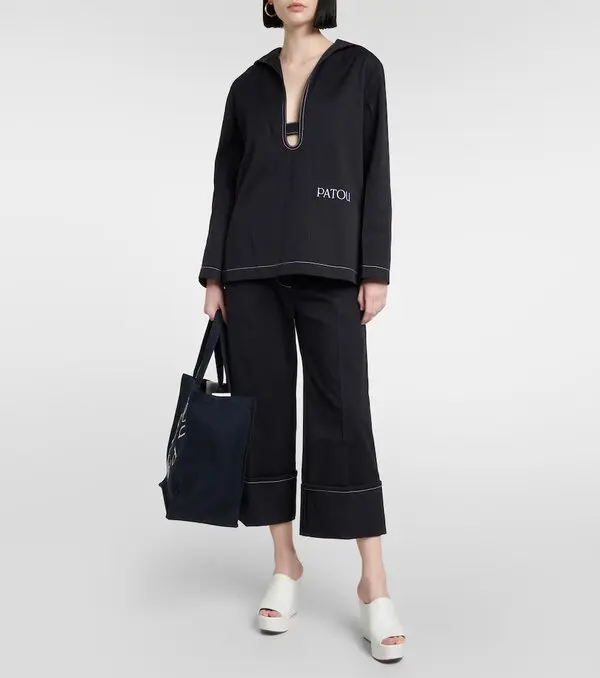 PATOU Logo Cotton Top