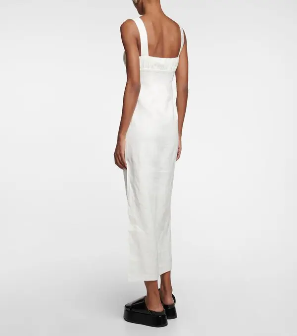 Sir. Bettina Linen Midi Dress - White - 30% Off | Editorialist