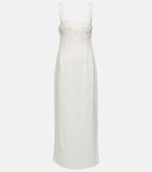SIR. Bettina Linen Midi Dress