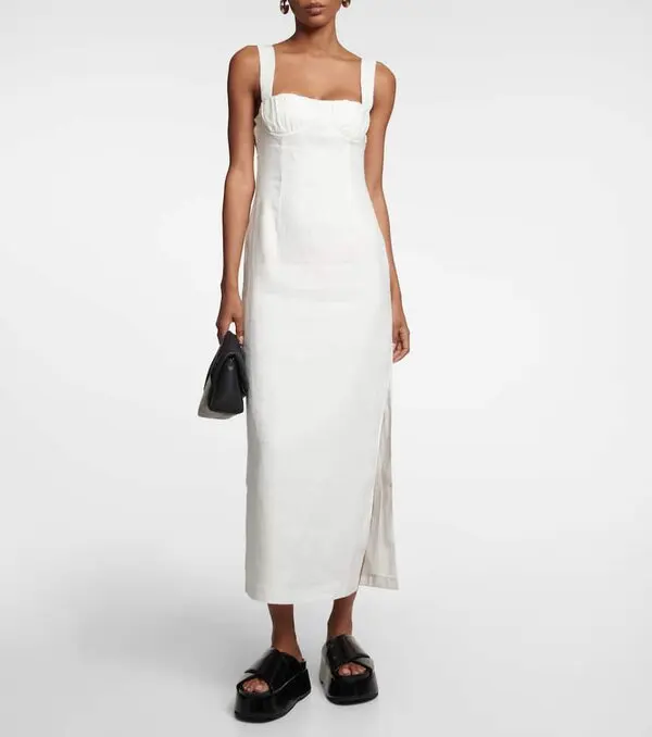 SIR. Bettina Linen Midi Dress