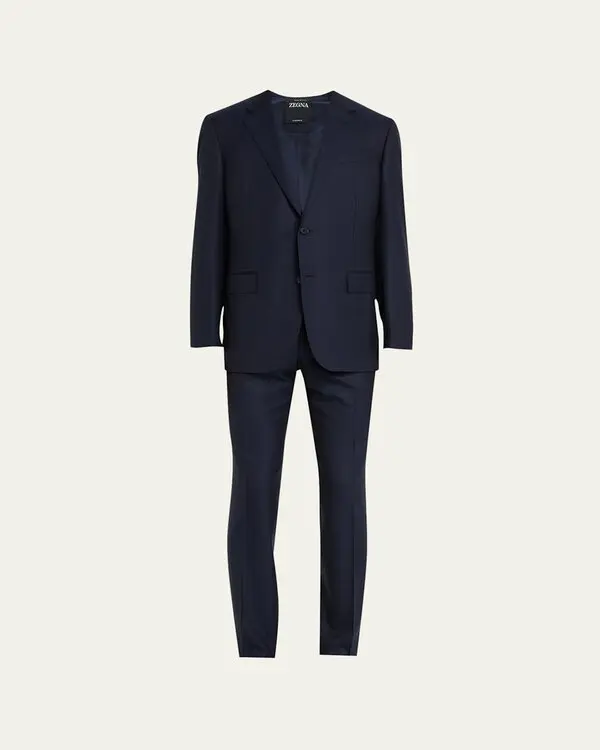 Zegna 15milmil15 Micro-check Wool Suit - Navy Solid