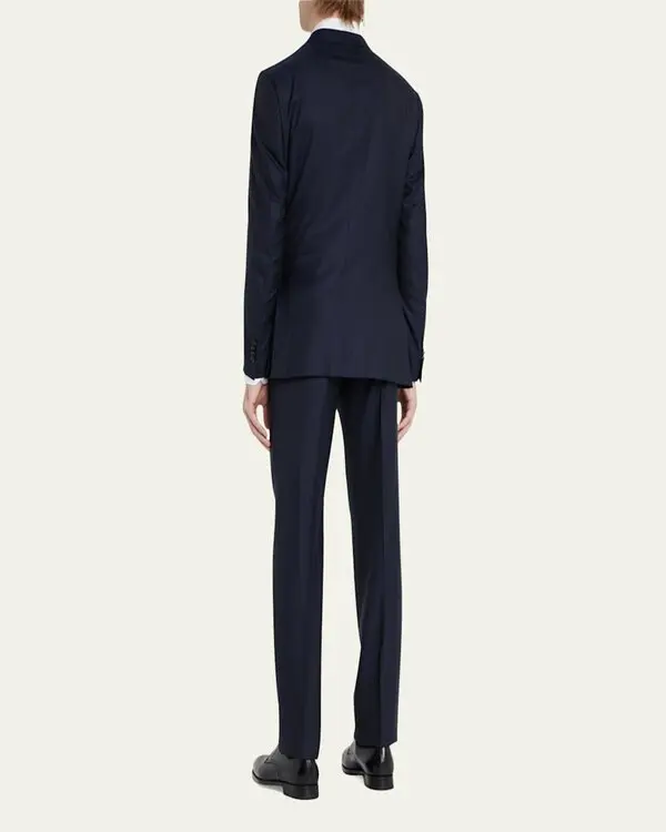 Zegna 15milmil15 Micro-check Wool Suit - Navy Solid