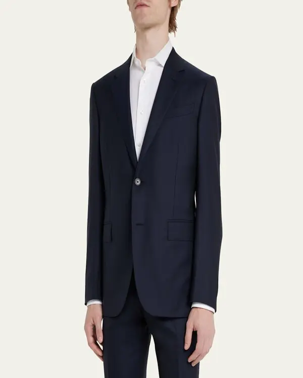 Zegna 15milmil15 Micro-check Wool Suit - Navy Solid