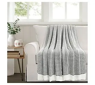 LUSH DECOR Chic And Soft Knitted Throw Single 50x60 Lus H Decor - One-color