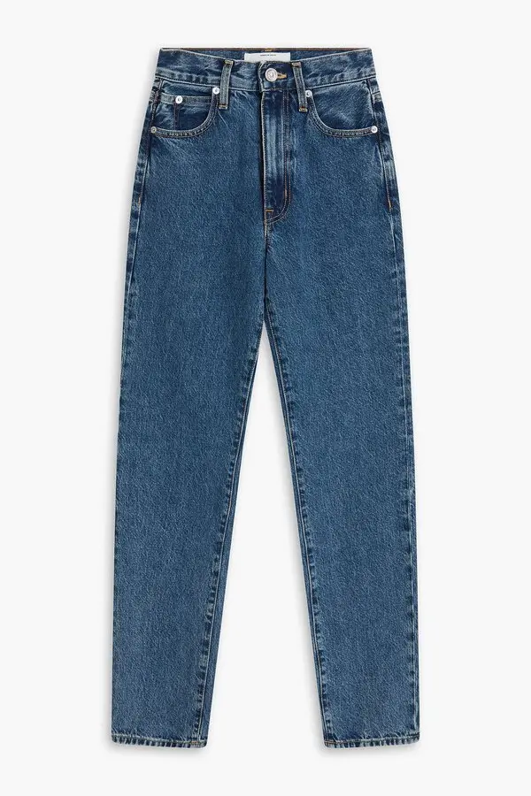 SLVRLAKE London Distressed Straight-leg Jeans - Mid Denim