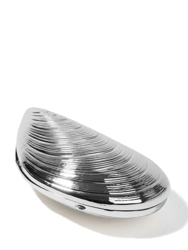 Simkhai Bridget Shell-shaped Clutch - Silver
