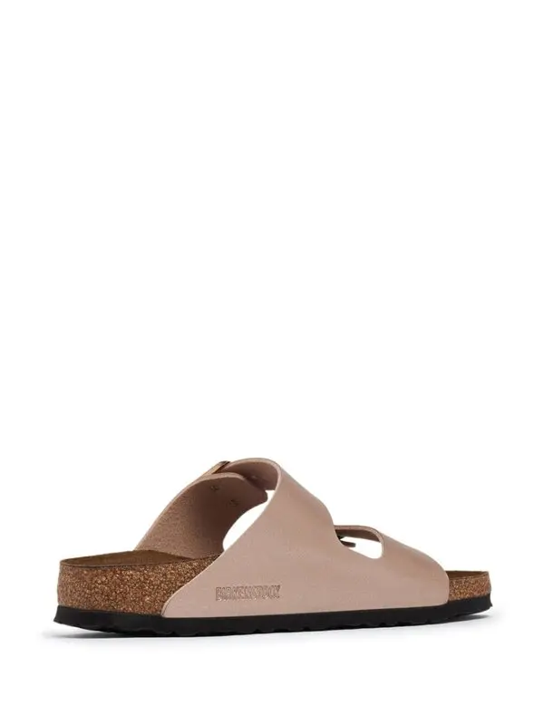 BIRKENSTOCK Birko-flor Leather Slides - Gold