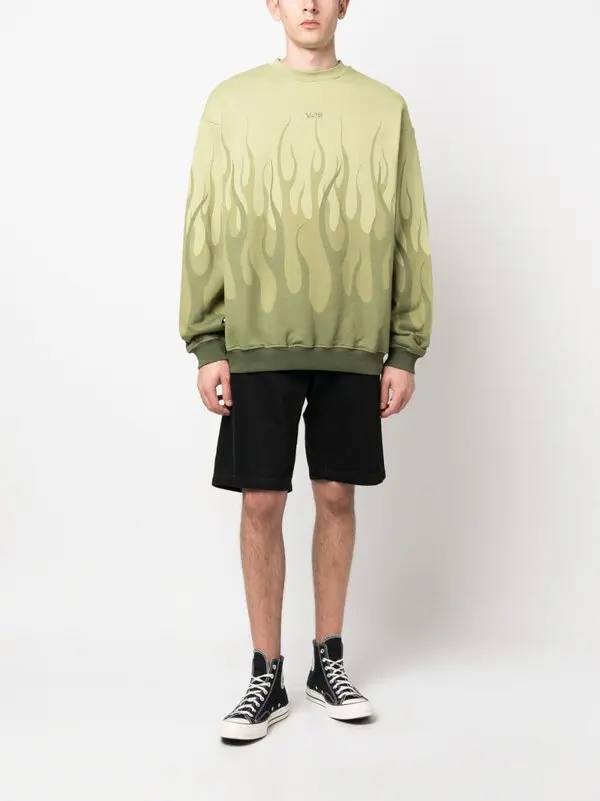 VISION OF SUPER Flame-printed Sweatshirt