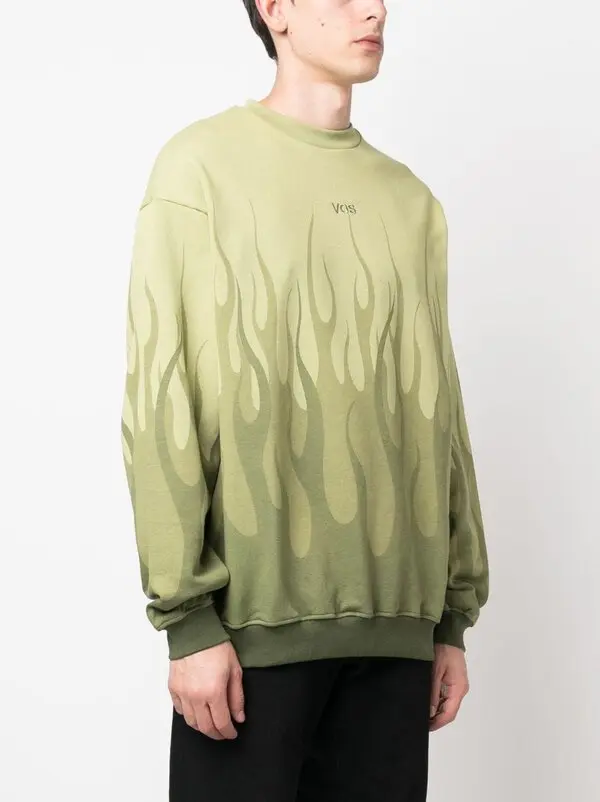 VISION OF SUPER Flame-printed Sweatshirt