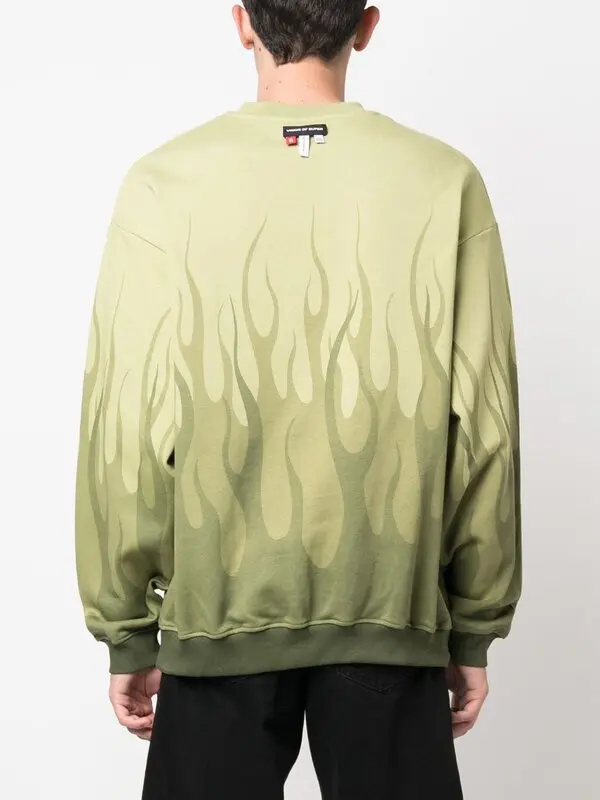 VISION OF SUPER Flame-printed Sweatshirt