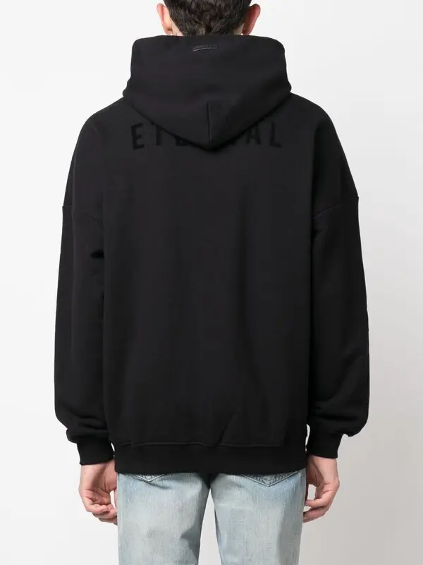 Fear Of God Cotton Hoodie With Graphic Print - Black