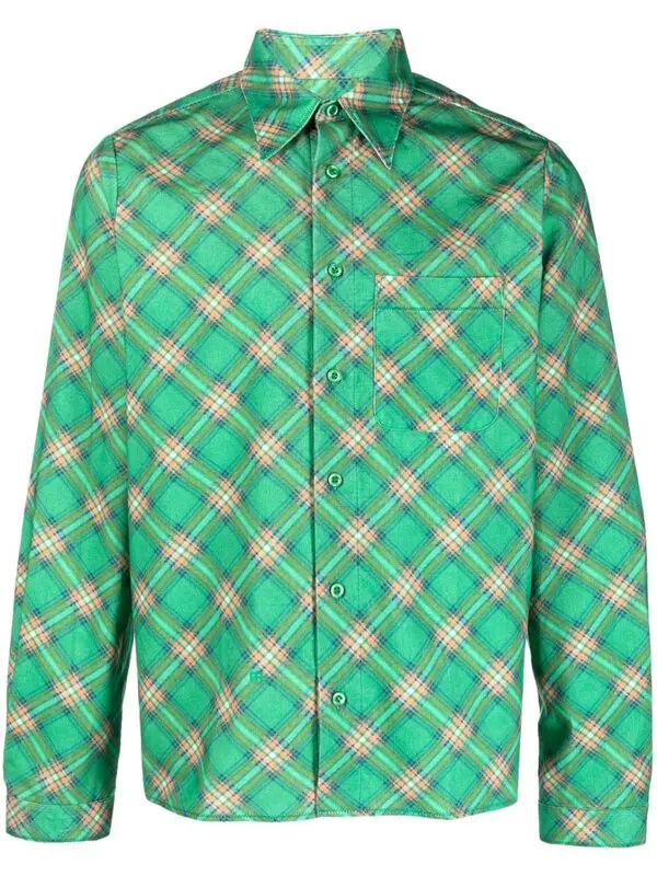 ERL Check-pattern Corduroy Shirt