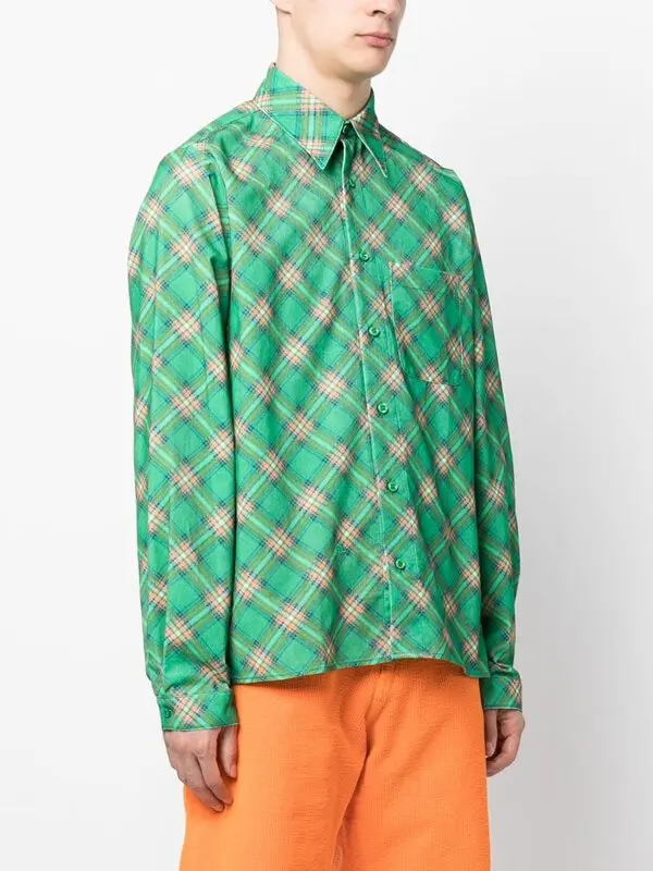 ERL Check-pattern Corduroy Shirt