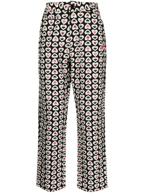 CLOT Graphic-print Straight-leg Trousers