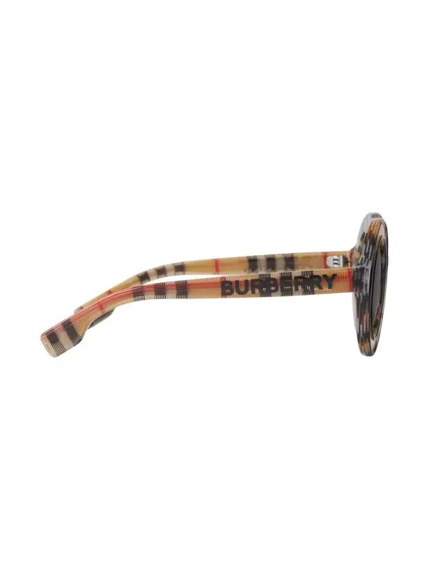 Burberry Vintage Check Round-frame Sunglasses