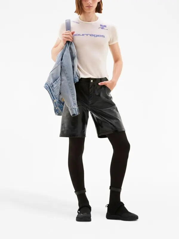 COURREGES Vinyl Bermuda Shorts