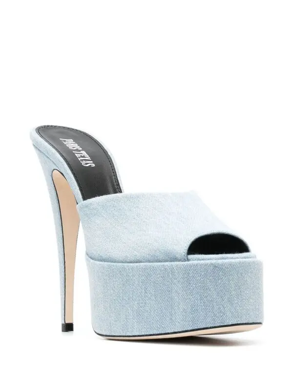 Paris Texas 145mm Marina Denim Sandals - Blue