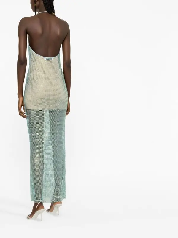 SELF-PORTRAIT Rhinestone Mesh Dress