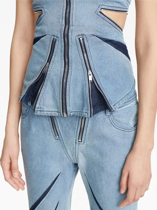 DION LEE Darted Denim Corset