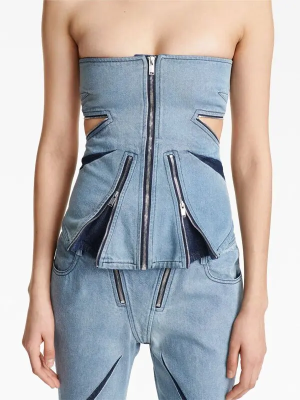 DION LEE Darted Denim Corset