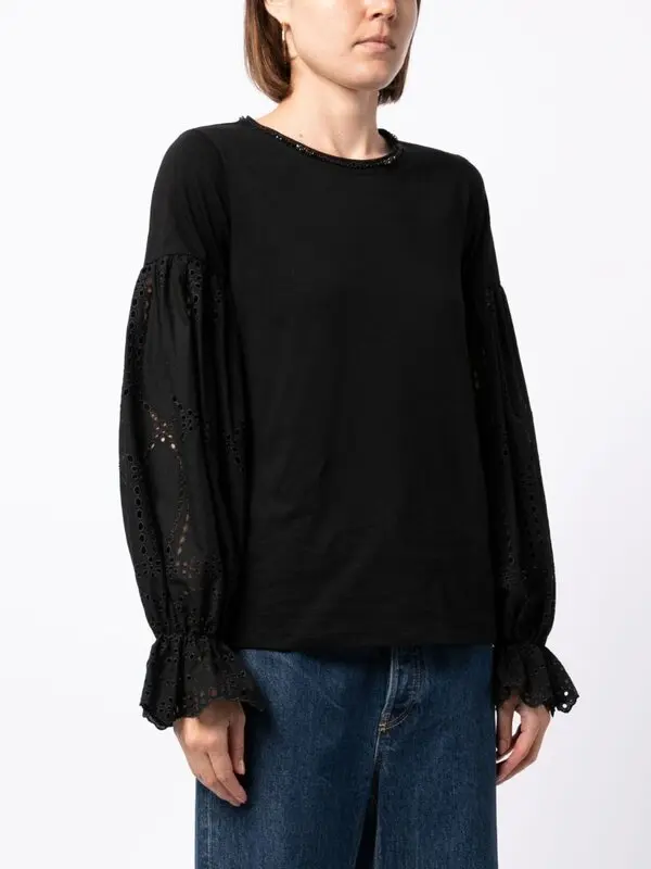 ERMANNO FIRENZE Lace-detail Blouse