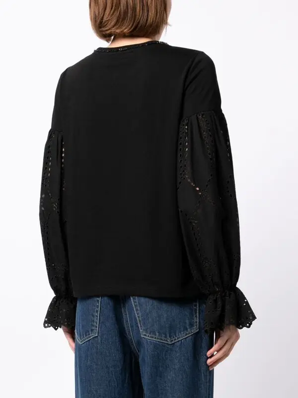 ERMANNO FIRENZE Lace-detail Blouse