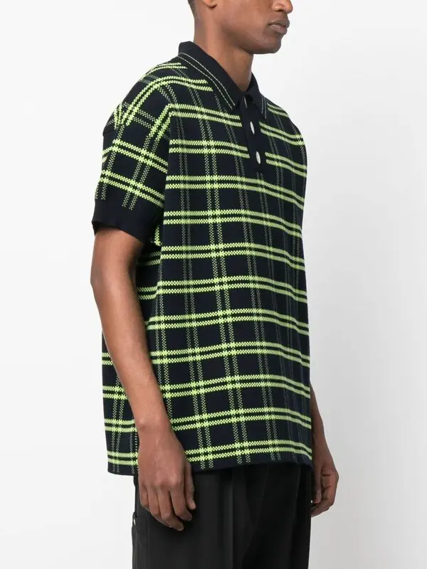 トップス NAMACHEKO Check-Pattern Polo Shirt Namacheko Check-Pattern Polo Shirt In Black - 40% Off | Editorialist