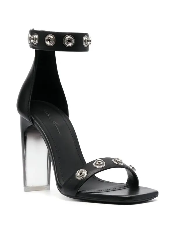 Rick Owens 100mm Eyelet-detail Sandals - Black