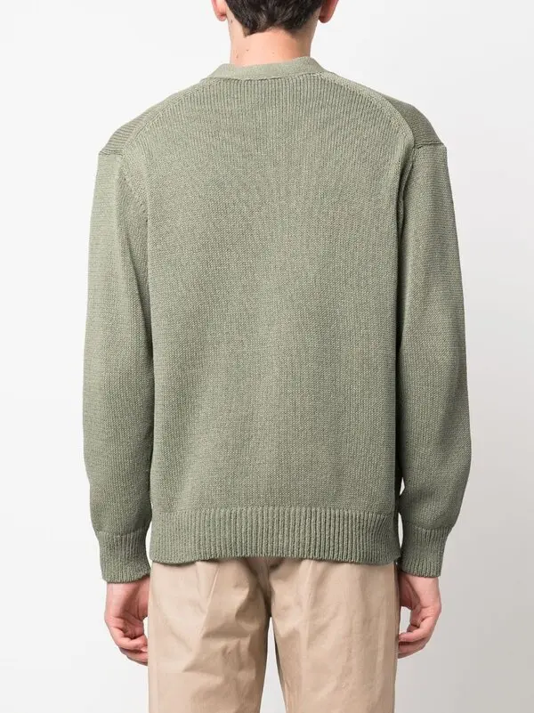 Junya Watanabe Floral-embroidered V-neck Cardigan